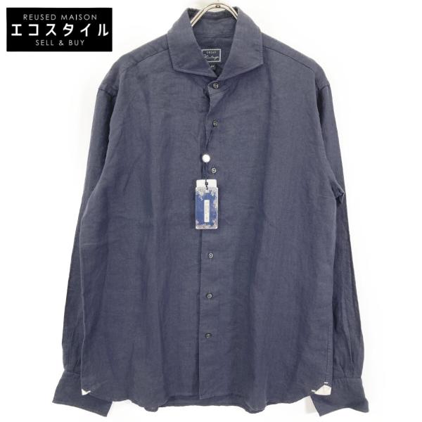 ■商品番号：2877100000048116■商品情報ブランド）オリアンタイプ）ネイビー 長袖リネンシャツカラー）ネイビー素材）リネンサイズ）表記サイズ：XL肩幅：48cm着丈：76.5cm身幅：59cm袖丈：65.5 (若干の誤差はご了承...