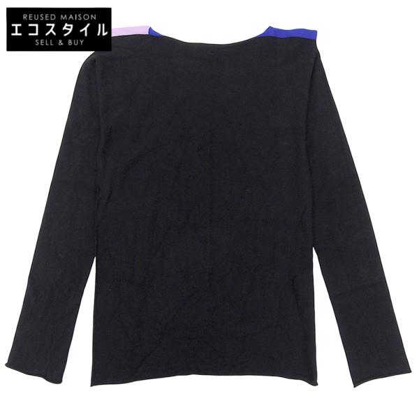 【商品情報】商品番号：2877100000051074ブランド）イッセイミヤケ / ISSEY MIYAKEタイプ）美品 IKKO TANAKA ボートネック ニットソー トップス レディース ブラック 3 PP01-KK772 20SSカ...