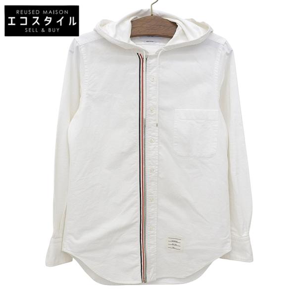 【商品情報】商品番号：2877100000051335ブランド）トムブラウン / THOM BROWNEタイプ）Oxford Hooded シャツ ジップパーカー トップス メンズ ホワイト 1 MWL286A-00139100カラー）ホワ...