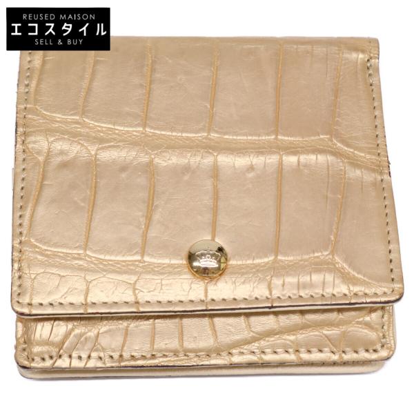 ■商品番号：2880000000005019■商品情報ブランド）ADMJタイプ）型押しレザーカラー）ゴールド素材）レザーサイズ）Ｗ10cm x Ｈ9cmx Ｄ2cm (若干の誤差はご了承下さい。)仕様）内側：ボタンスナップ式ポケット x 1...