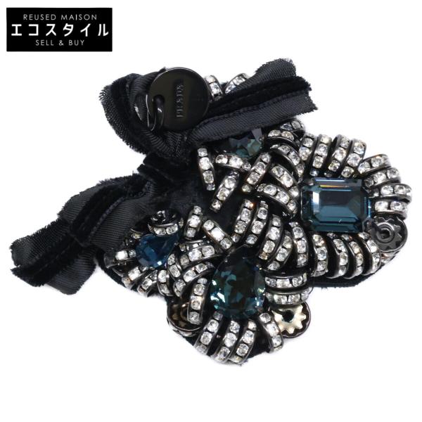 ■商品番号：2880000000006593■商品情報ブランド）プラダタイプ）ビジュー ラインストーン リボンカラー）ブラック/ブルー/クリアサイズ）75mm x 80mm (若干の誤差はご了承下さい。)−■商品の状態外側：B内側：B状態備...