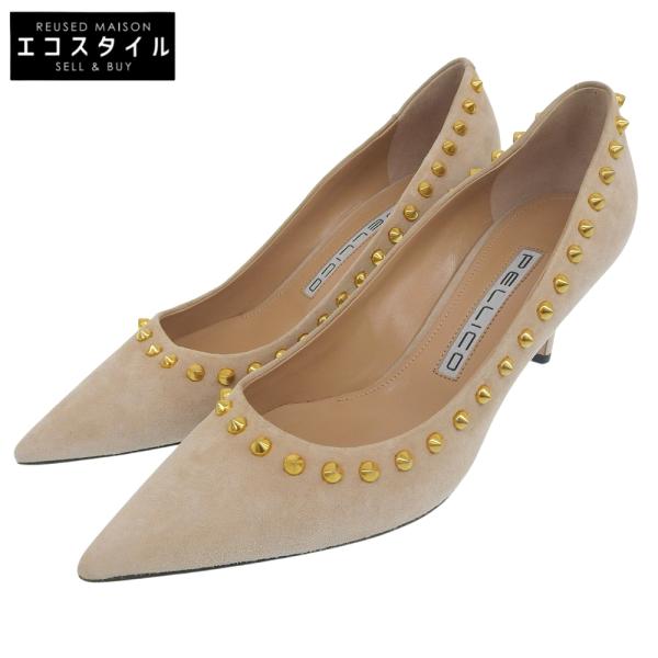 ■商品番号：2880000000006707■商品情報ブランド）ペリーコタイプ）新品同様 アマン スタッズ ポインテッド スエード パンプス シューズ レディース ベージュ 36 1/2カラー）ベージュ素材）スエードサイズ）表記サイズ：36...