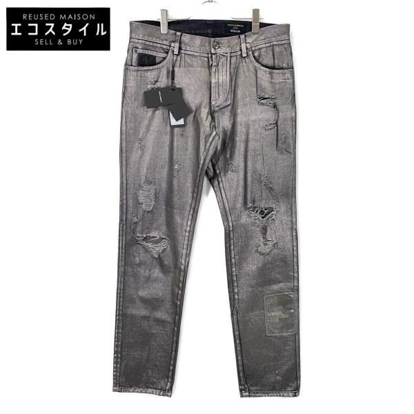 ■商品番号：2880000000007113■商品情報ブランド）ドルチェアンドガッバーナタイプ）メタリック GYJCCD Destroyed Denim Jeans ダメージ加工デニムパンツカラー）シルバー素材）デニムサイズ）表記サイズ：5...