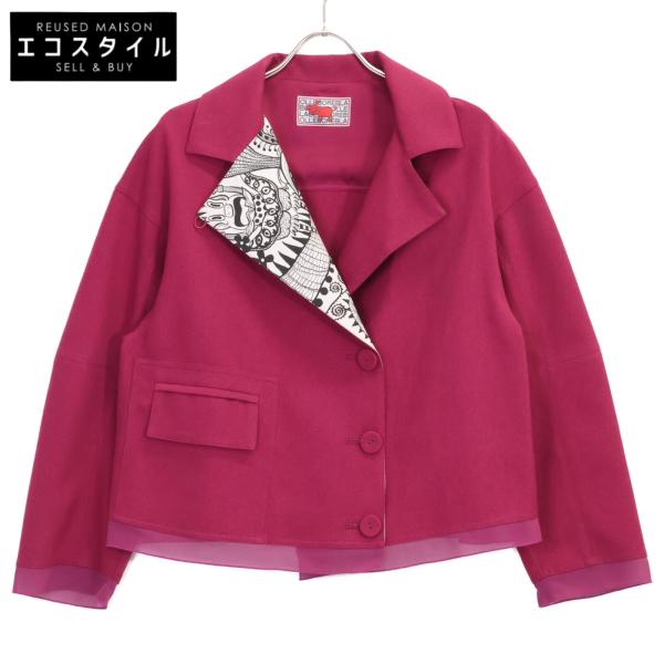 ■商品番号：2887700000055386■商品情報ブランド）アルベロベロタイプ）411948 ボルドー ぶたさん刺繍 ジャケットカラー）ボルドー素材）ポリエステルサイズ）表記サイズ：Ｍ肩幅：58cm着丈：56.5cm身幅：57cm袖丈：...