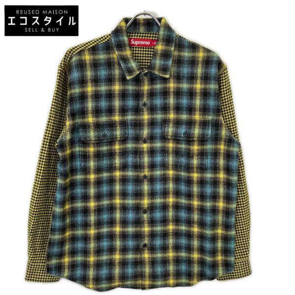 【商品情報】商品番号：2887700000058347ブランド）シュプリーム / Supremeタイプ）Houndstooth Plaid Flannel Shirt ハウンドトゥース プレイド フランネル シャツカラー）イエローシーズン）...