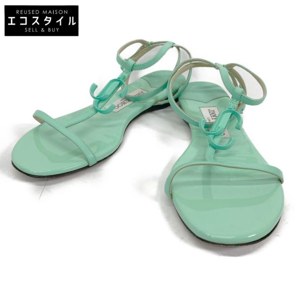 【商品情報】商品番号：2888800000015876ブランド）ジミーチュウ / JIMMY CHOOタイプ）【美品】ALODIE FLAT MAIAMI MINT ストラップカラー）グリーン【サイズ】表記サイズ：37US靴サイズ：37JP...