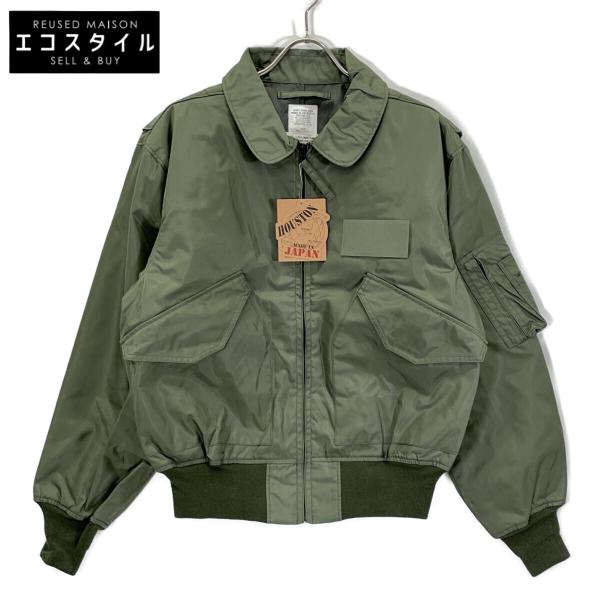 ■商品番号：2888800000021119■商品情報ブランド）ヒューストンタイプ）5CW36P セージ CWU-36P フライトジャケットカラー）カーキ素材）ナイロンサイズ）表記サイズ：L肩幅：53cm着丈：65cm身幅：55cm袖丈：6...