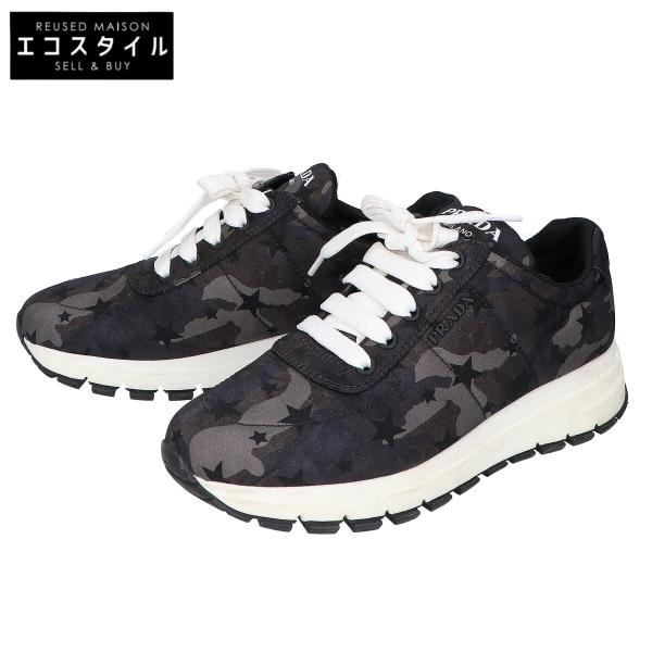 【商品情報】商品番号：2888800000022089ブランド）プラダ / PRADAタイプ）1E553L カモフラ スター スニーカーカラー）ブラックシーズン）オールシーズン素材）ナイロン【サイズ】表記サイズ：37US靴サイズ：37JP靴...