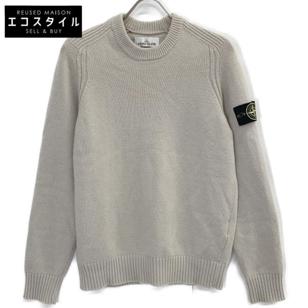 ■商品番号：2888800000022463■商品情報ブランド）ストーンアイランドタイプ）7115552A3 ロゴワッペン クルーネック ニット セーターカラー）ベージュ素材）ウールサイズ）表記サイズ：S着丈：64cm身幅：53cm袖口：脇...