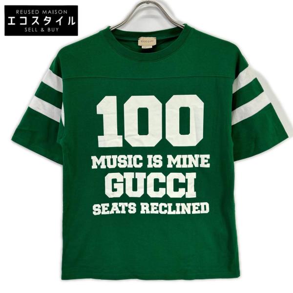 【商品情報】商品番号：2888800000024668ブランド）グッチ / GUCCIタイプ）661143 グリーン 100周年 MUSIC IS MINE ロゴ Tシャツカラー）グリーンシーズン）春秋素材）コットン【サイズ】表記サイズ：1...