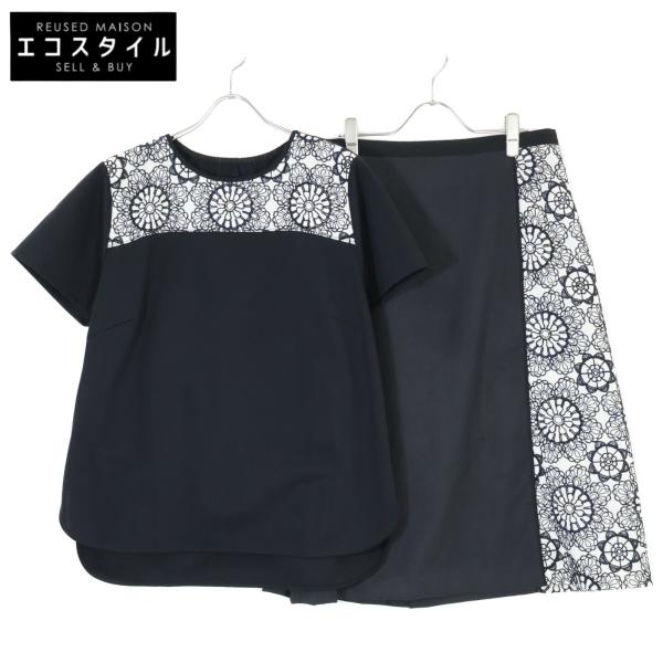 ■商品番号：2889900000111720■商品情報ブランド）トランスワークタイプ）ブラック 花柄刺繍 半袖Tシャツ×スカートカラー）ブラック素材）ポリエステルサイズ）表記サイズ：46肩幅：42cm着丈：61cm身幅：56cmウエスト：7...