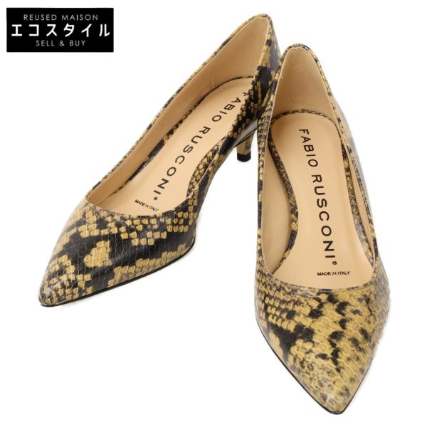 ■商品番号：2889900000112400■商品情報ブランド）ファビオルスコーニタイプ）【新品同様】I-1050 型押しレザー ポインテッドトゥカラー）A113 ブラウン系素材）レザーサイズ）表記サイズ：36JP靴サイズ：23cmくつ幅：...