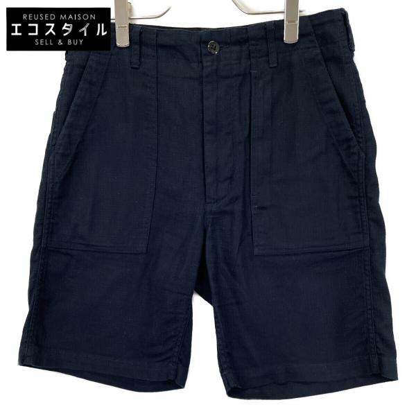 ■商品番号：2889900000114022■商品情報ブランド）エンジニアードガーメンツタイプ）ネイビー 25SS コットンリネン ファティーグ ショーツ QT162カラー）ネイビー素材）コットンサイズ）表記サイズ：XSウエスト：78cm股...