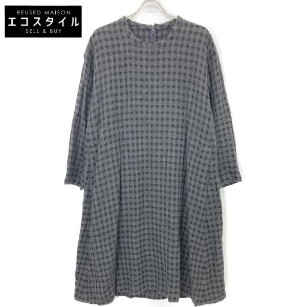 ■商品番号：2889900000114648■商品情報ブランド）ハートタイプ）グレー HA83FH612 ウール混 チェック ワンピースカラー）グレー ブラック素材）ウールサイズ）表記サイズ：3肩幅：50cm着丈：105.5cm身幅：56c...