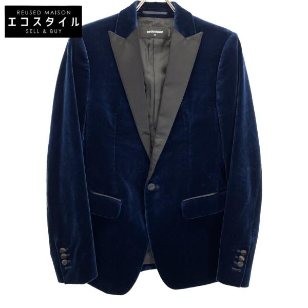 ■商品番号：2889900000115684■商品情報ブランド）ディースクエアードタイプ）17年 S74BN0721 S47285 ブルー ベロア ジャケットカラー）ネイビー素材）コットンサイズ）表記サイズ：46肩幅：42cm着丈：67cm...