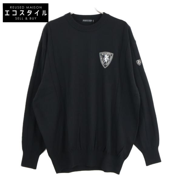 ■商品番号：2889900000118473■商品情報ブランド）バーニヴァーノタイプ）ブラック BAW-GSW2637 ウール エンブレムロゴ セーターカラー）ブラック素材）ウールサイズ）表記サイズ：LL肩幅：54cm着丈：74cm身幅：6...