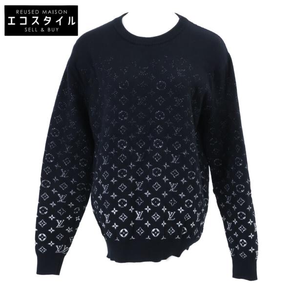 ■商品番号：2889900000119517■商品情報ブランド）ルイヴィトンタイプ）【国内正規】RM211Q USO HKN44W  グラディエントモノグラム クルーネック ニットセーターカラー）ブラック素材）コットンサイズ）表記サイズ：S...