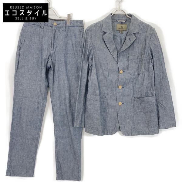 ■商品番号：2889900000120320■商品情報ブランド）ナイジェルケーボンタイプ）8070080800 ブルー コットン テーラードジャケット セットアップカラー）ネイビー素材）コットンサイズ）表記サイズ：48肩幅：44cm着丈：7...