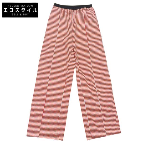 【商品情報】商品番号：2889900000120605ブランド）プランシー / Plan Cタイプ）美品 コットン ストライプ ワイドパンツ ボトムス レディース ホワイト×レッド 36 PNCAB03L00TC039カラー）ホワイト/レッ...