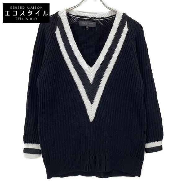 ■商品番号：2889900000120839■商品情報ブランド）ラグアンドボーンタイプ）W242667KC ブラック チルデン Talia Vネックセーターカラー）ブラック素材）コットンサイズ）表記サイズ：XS着丈：64cm身幅：50cm袖...