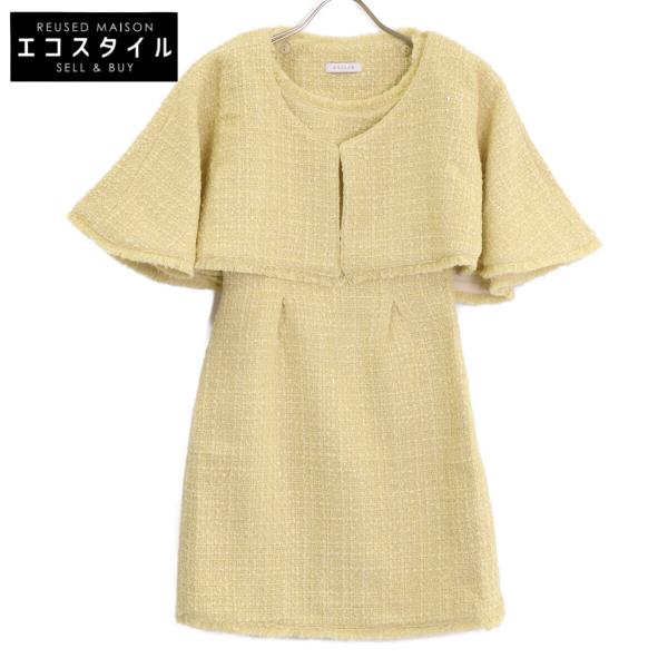 ■商品番号：2889900000121196■商品情報ブランド）バランタイプ）VLN24SS-TCSD イエロー ツイード ワンピースカラー）イエロー素材）ポリエステルサイズ）表記サイズ：F肩幅：30cm着丈：77cm身幅：42cm (若干...