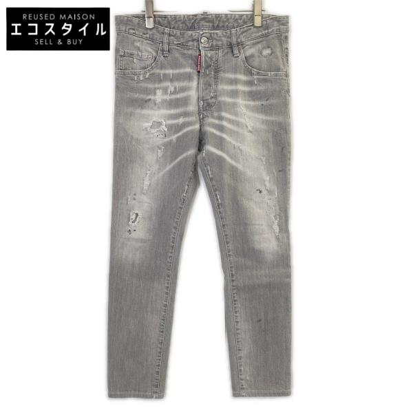 ■商品番号：2889900000121687■商品情報ブランド）ディースクエアードタイプ） S74LB0223 S30260 SKATER JEAN ボタンフライ デニムパンツカラー）ライトグレー素材）コットンサイズ）表記サイズ：46ウエス...