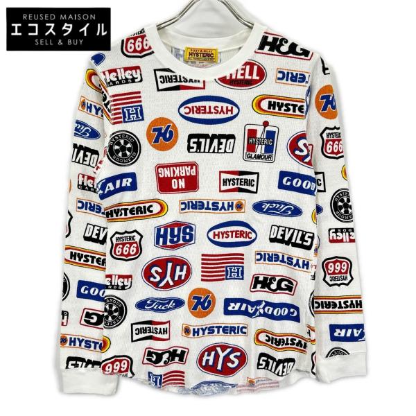 【商品情報】商品番号：2889900000128940ブランド）ヒステリックグラマー / HYSTERIC GLAMOURタイプ）01233CL05 ホワイト HYSTERIC MOTOR柄 Tシャツカラー）ホワイトシーズン）春秋素材）コッ...
