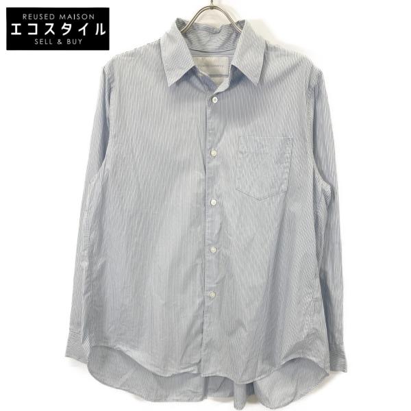 ■商品番号：2893100000036553■商品情報ブランド）フミト ガンリュウタイプ）FU5-SH-02 ストライプ 長袖シャツ/カラー）ブルー素材）コットンサイズ）表記サイズ：2肩幅：44cm着丈：72cm身幅：54cm袖丈：60 (...