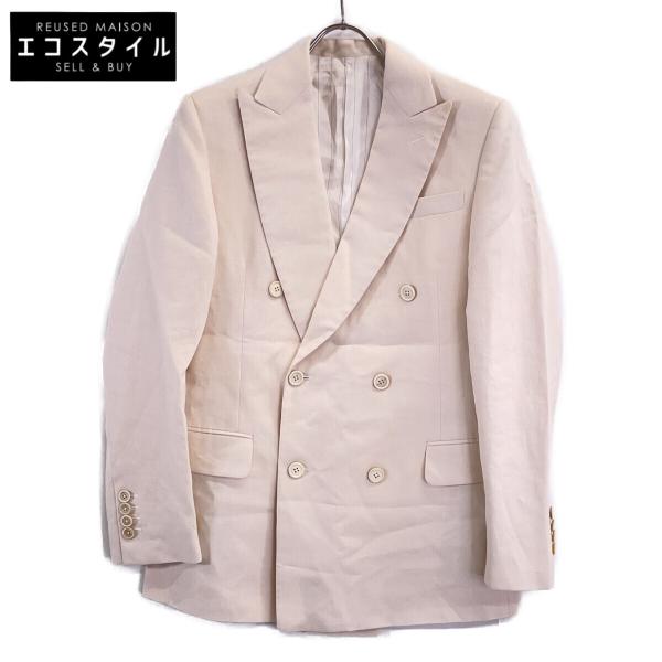 ■商品番号：2893100000037895■商品情報ブランド）プラダタイプ）アイボリー UGA010 ダブルブレストリネンジャケットカラー）ホワイトサイズ）表記サイズ：44肩幅：39cm着丈：71.5cm身幅：46.5cm袖丈：58 (若...