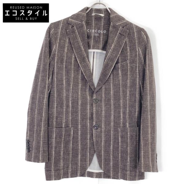 ■商品番号：2893100000038392■商品情報ブランド）チルコロ1901タイプ）ブラウン ストライプ ツインストライプジャケットカラー）ブラウン素材）コットンサイズ）表記サイズ：42肩幅：37.5cm着丈：70cm身幅：45cm袖丈...
