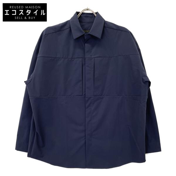 【商品情報】商品番号：2909500000056040ブランド）ソフネット / SOPHNET.タイプ）242040 ネイビー STRETCH TECH長袖シャツカラー）ネイビー素材）ポリエステル【サイズ】表記サイズ：S肩幅：62.5cm着...