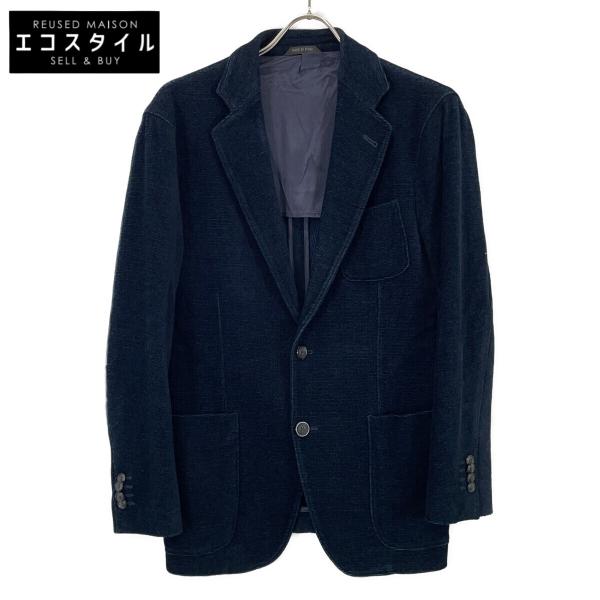 ■商品番号：2909500000057853■商品情報ブランド）ジョルジオアルマーニタイプ）UPTON ネイビー 2B ジャージージャケットカラー）ネイビー素材）コットンサイズ）表記サイズ：46肩幅：43cm着丈：68cm身幅：49cm袖丈...