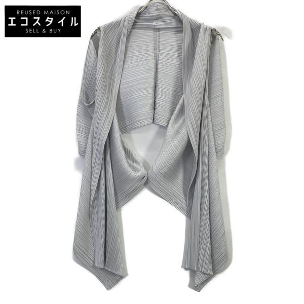 ■商品番号：2909500000057939■商品情報ブランド）プリーツプリーズタイプ）シルバー PP81-JO522 ノースリーブカーディガン/ベストカラー）シルバー素材）ポリエステルサイズ）表記サイズ：F着丈：88cm身幅：38cm (...