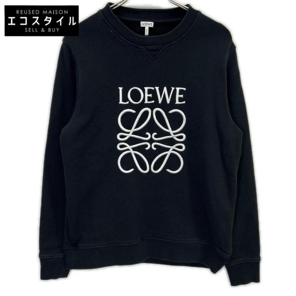 ■商品番号：2909500000058362■商品情報ブランド）ロエベタイプ）H6109900CR アナグラム刺繍 スウェットシャツカラー）ブラック素材）コットンサイズ）表記サイズ：M肩幅：44cm着丈：63.5cm身幅：51.5cm袖丈：...
