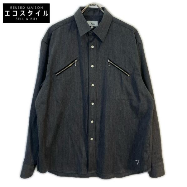 【商品情報】商品番号：2909500000058867ブランド）エフイズフォーフェンダー / F IS FOR FENDERタイプ）グレー ウール98% TelecasterR Zipper Shirtsカラー）グレーシーズン）春秋素材）ウ...