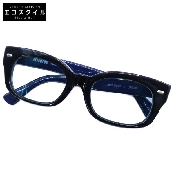 【商品情報】商品番号：6887700000006282ブランド）エフェクター / EFFECTORタイプ）fuzz ファズ 度入りカラーレンズ スクエア メガネフレームカラー）BK/Navyシーズン）オールシーズン【サイズ】Ｗ13.7cmレ...