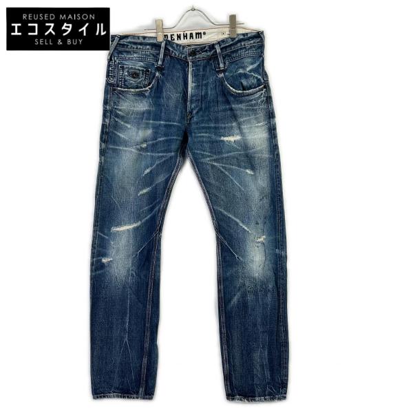 【商品情報】商品番号：6887700000006379ブランド）デンハム / DENHAMタイプ）ブルー CUTTER+ SLIM FIT ロゴ刺繍 セルビッチ デニム パンツカラー）ブルー素材）コットン【サイズ】表記サイズ：W34 L34...