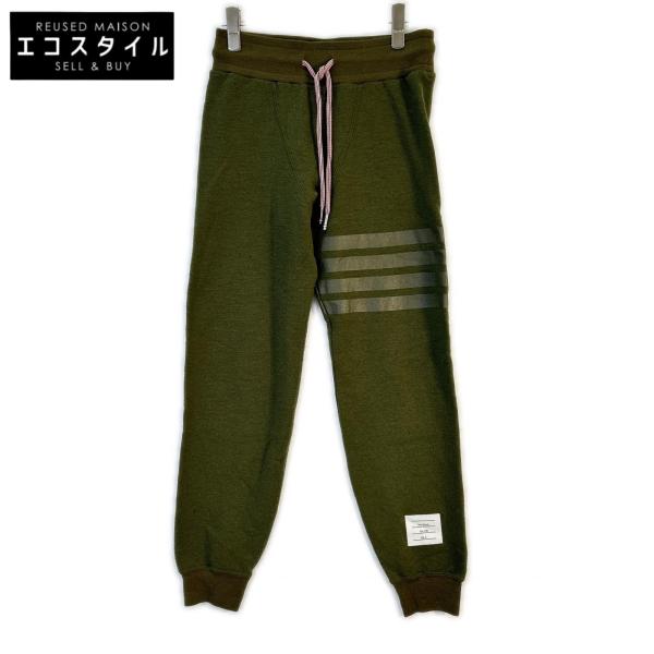 【商品情報】商品番号：6888800000002564ブランド）トムブラウン / THOM BROWNEタイプ）MJQ004AK7612 カーキ 4BAR スウェットパンツカラー）カーキシーズン）春秋素材）ウール【サイズ】表記サイズ：0ウエ...