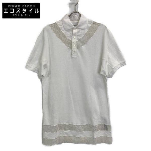 ■商品番号：6889900000012693■商品情報ブランド）バーバリータイプ）【美品/国内正規】8066318 レース切替 ポロシャツ/カラー）ホワイト素材）コットンサイズ）表記サイズ：IT：36着丈：86cm身幅：52cm袖丈：脇下か...