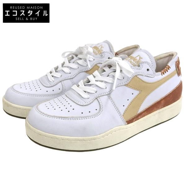 ■商品番号：6889900000013144■商品情報ブランド）ディアドラヘリテージタイプ）新品同様 MI BASKET ROW CUT スニーカー シューズ メンズ ホワイト×ベージュ×ブラウン 26.0cmカラー）ホワイト/ベージュ/ブ...