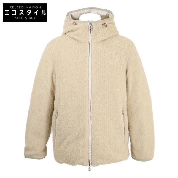 ■商品番号：6893100000015024■商品情報ブランド）モンクレールタイプ）新品同様 HAFFNER ジーニアス リバーシブル ボア ダウンジャケットカラー）ベージュ素材）アクリルサイズ）表記サイズ：2肩幅：49cm着丈：70cm身...