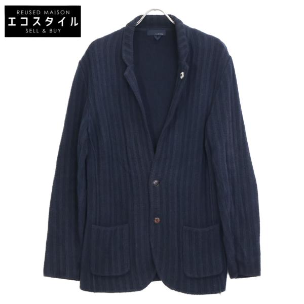 ■商品番号：7765400000108207■商品情報ブランド）ラルディーニタイプ）JKLJM22 ブートニエール ネイビー ストライプコットン 2Bニットジャケットカラー）ネイビー素材）コットンサイズ）表記サイズ：M肩幅：48cm着丈：7...