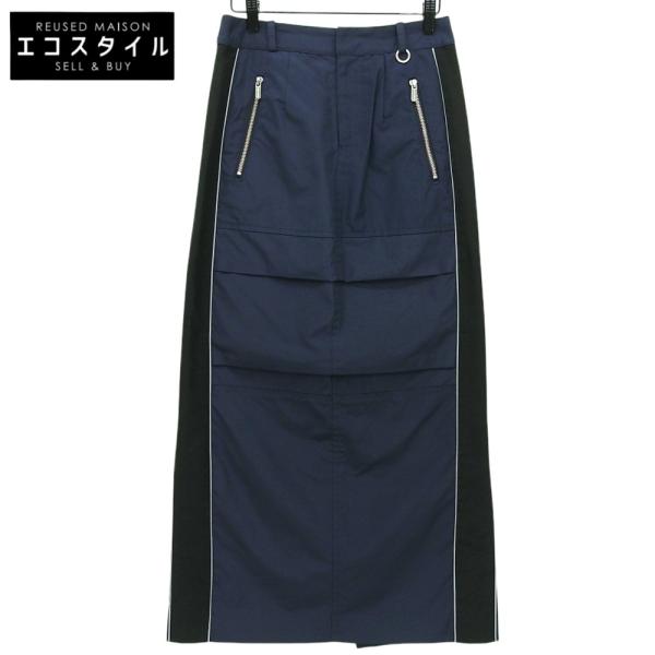 ■商品番号：7765400000109305■商品情報ブランド）メゾンスペシャルタイプ）美品 Side Line Oxford Maxi Skirt スカート レディース ネイビー 36 21242515304 24AWカラー）ネイビーサイ...