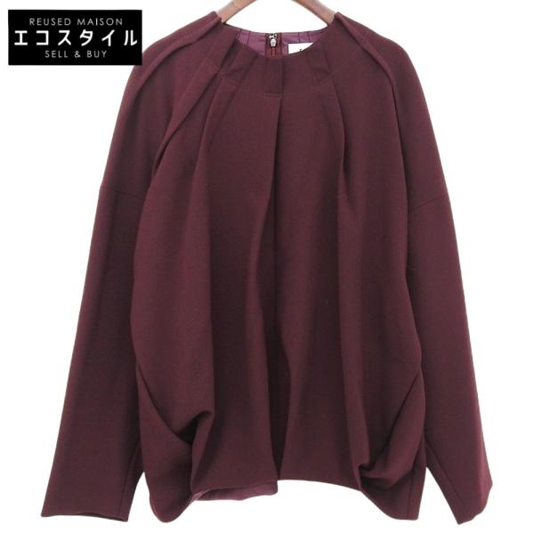 【商品情報】商品番号：7765400000111251ブランド）エンフォルド / ENFOLDタイプ）TUCK-NECK PULLOVER レーヨン混 トップス レディース ボルドー 38 300HA230-0021 24AWカラー）ボルド...