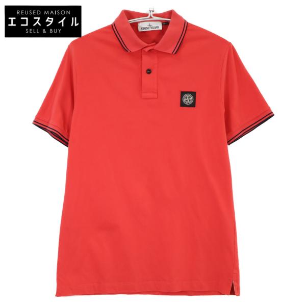 【商品情報】商品番号：7765400000112767ブランド）ストーンアイランド / STONE ISLANDタイプ）鹿の子 スリムフィット スクエアロゴ半袖ポロシャツカラー）レッドシーズン）夏素材）コットン【サイズ】表記サイズ：L肩幅：...