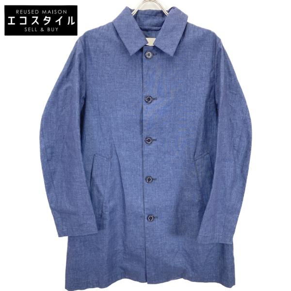 【商品情報】商品番号：7765400000114921ブランド）マッキントッシュ / MACKINTOSHタイプ）E7/8H/8J ブルー デニム ステンカラーコートカラー）ブルー素材）リネン【サイズ】表記サイズ：38肩幅：44cm着丈：8...