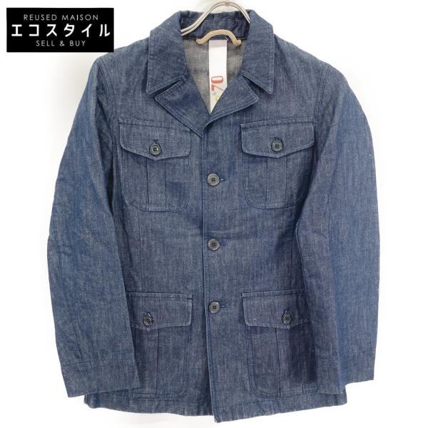 【商品情報】商品番号：7765400000119221ブランド）エキップセッタンタ / EQUIPE'70タイプ）【Brilla別注】24-16-0224-874 インディゴ デニムサファリジャケットカラー）インディゴ素材）コットン【サイズ...