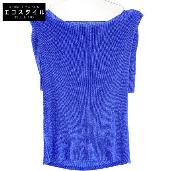 【商品情報】商品番号：7765400000120293ブランド）プリーツプリーズ / PLEATS PLEASEタイプ）PP33-FK303 ブルー セーラーカラーノーリーズトップスカラー）ブルーシーズン）夏素材）ポリエステル【サイズ】表記...