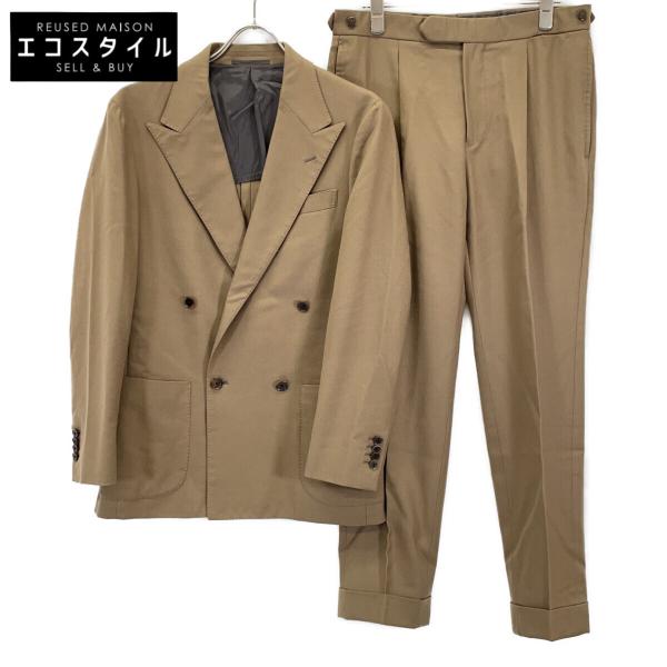 ■商品番号：7765400000120583■商品情報ブランド）ユナイテッドアローズタイプ）カーキベージュ R-MODEL サキソニー 4ボタン ダブルジャケットカラー）カーキベージュ素材）ウールサイズ）表記サイズ：44肩幅：42cm着丈：...