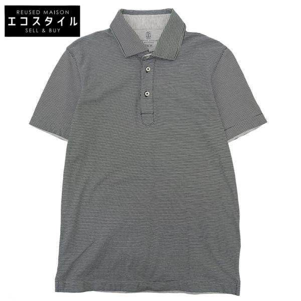 ■商品番号：7765400000121243■商品情報ブランド）ブルネロクチネリタイプ）コットン ボーダーポロシャツ トップス メンズ ホワイト×ブラック XS 16112MTS313969カラー）ホワイト/ブラックサイズ）表記サイズ：XS...